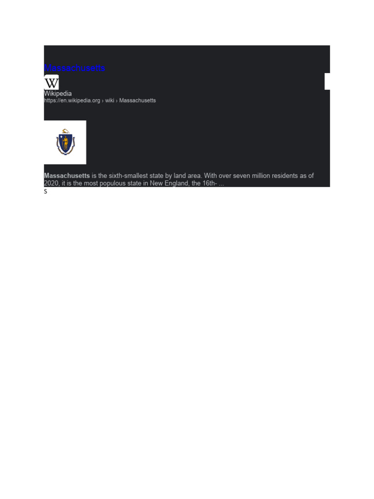 Overview of Massachusetts State Facts | PDF