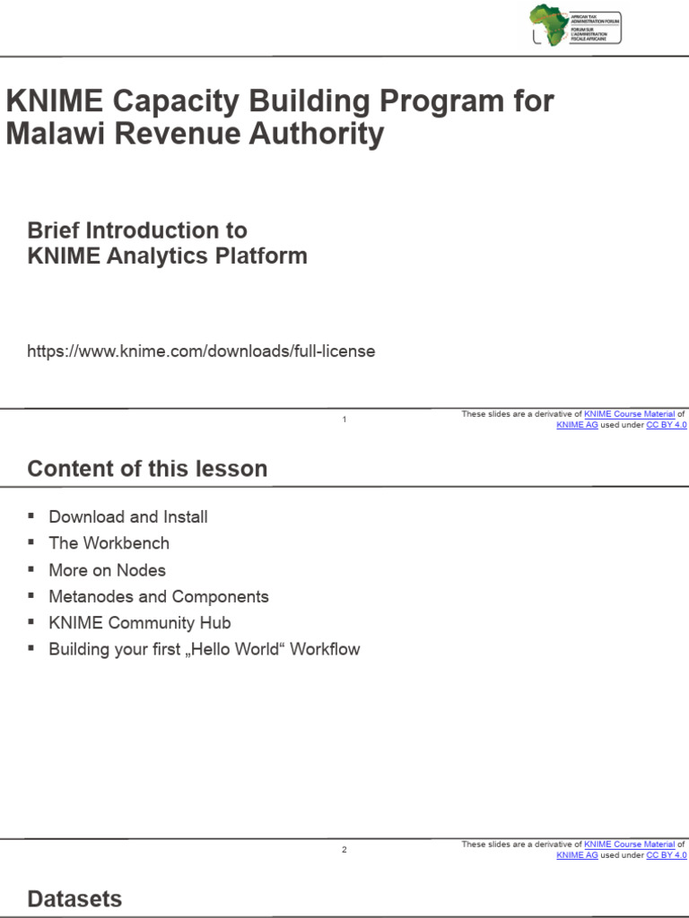 KNIME Introduction 2023-07 | PDF | Computer File | Software