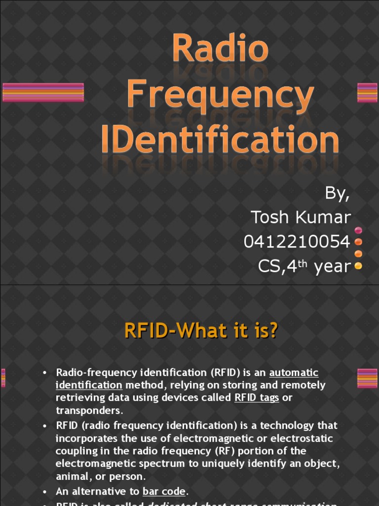 RFID | PDF | Radio Frequency Identification | Barcode