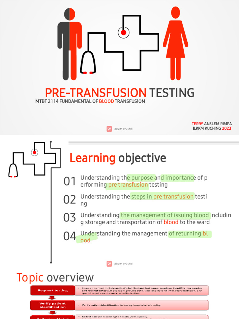 Pre-Transfusion Testing Protocols | PDF | Blood Transfusion | Hematology