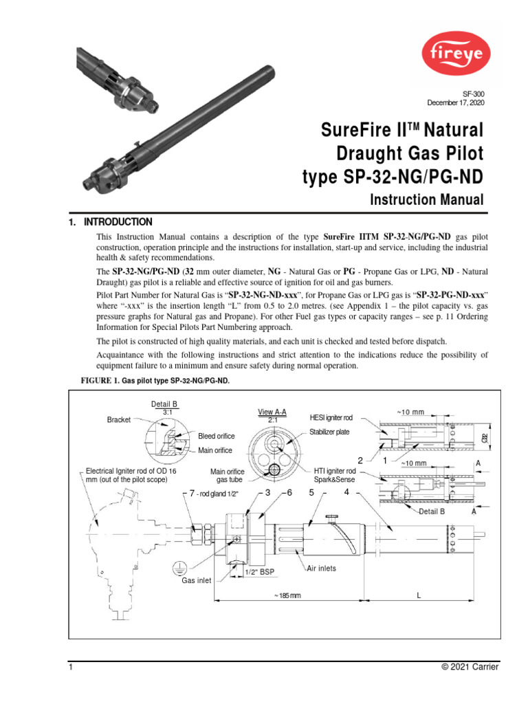 SF-300-SureFire II Natural Draught Gas Pilot (English) 2020-12-17 | PDF ...
