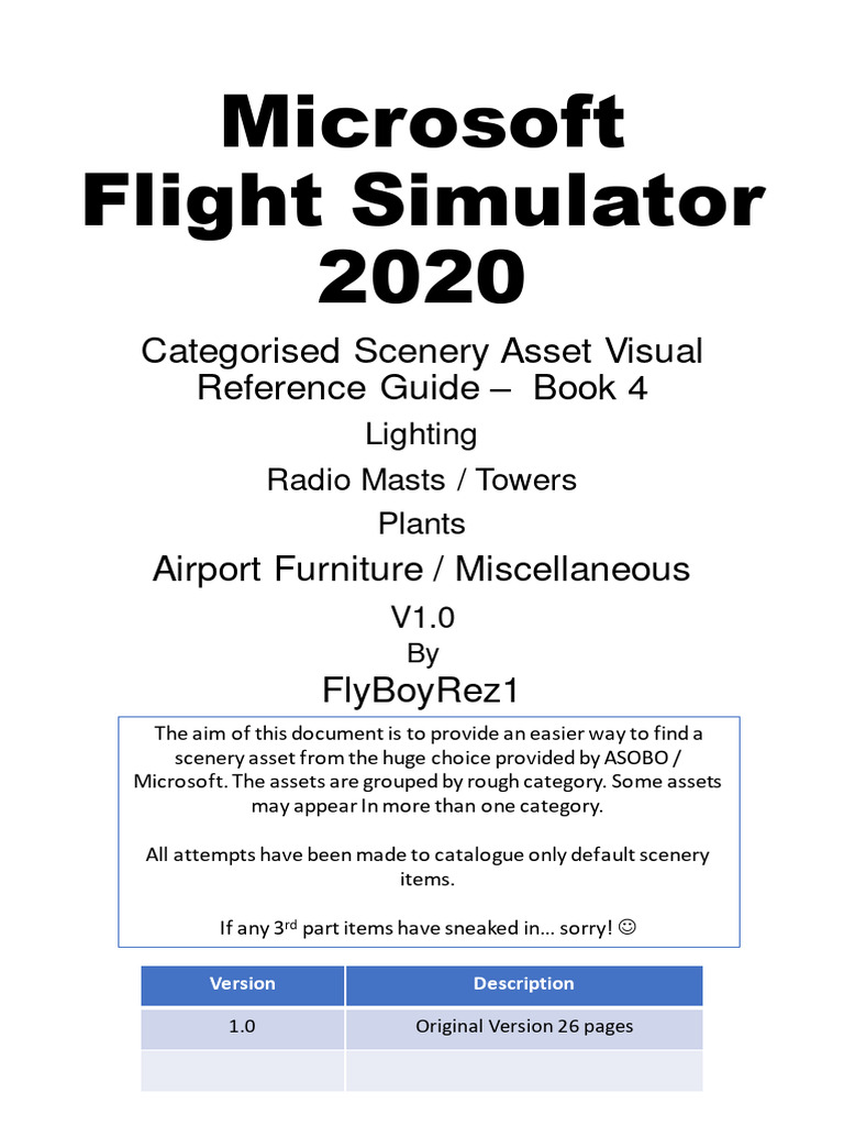 MSFS Hangar Control Asset Guide | PDF | Software | Computing