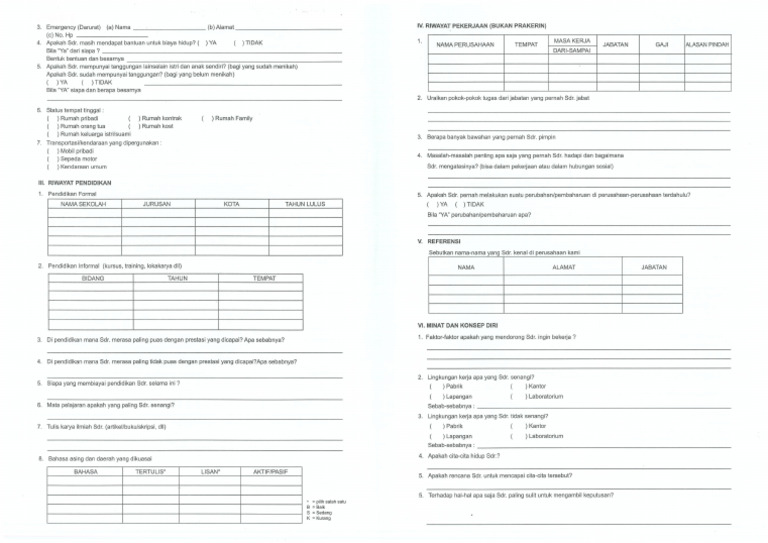 Form FLK - Hal 2 | PDF