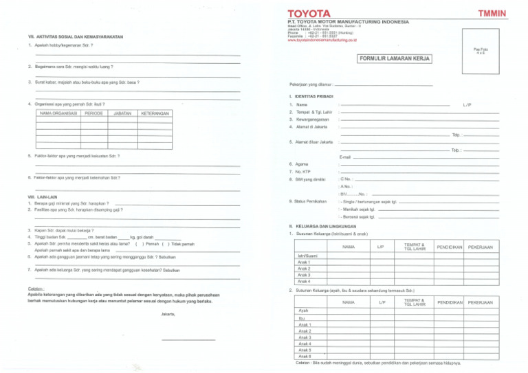 Form FLK - Hal 1 | PDF