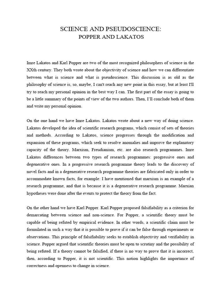 Science and Pseudoscience | PDF | Pseudoscience | Falsifiability