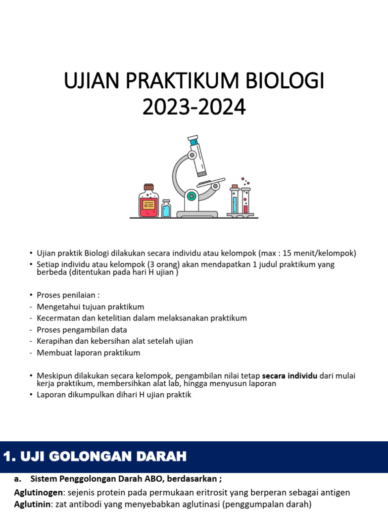 Ujian Praktikum Biologi 2024 | PDF