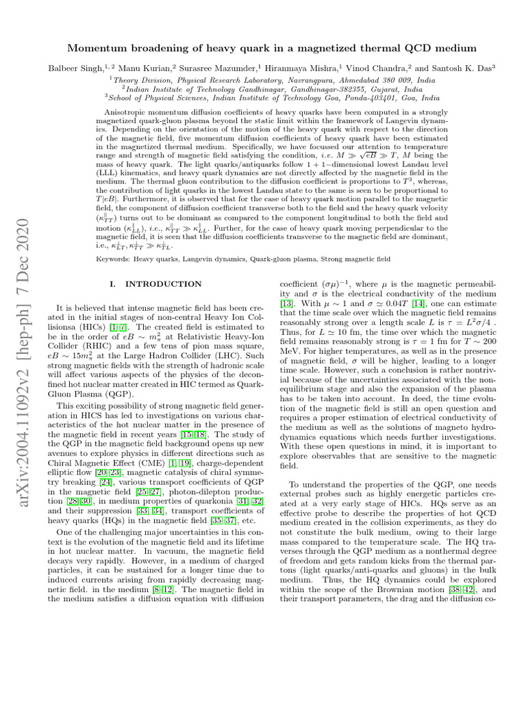Momentum Broadening of Heavy Quark in A Magnetized Thermal QCD Medium ...