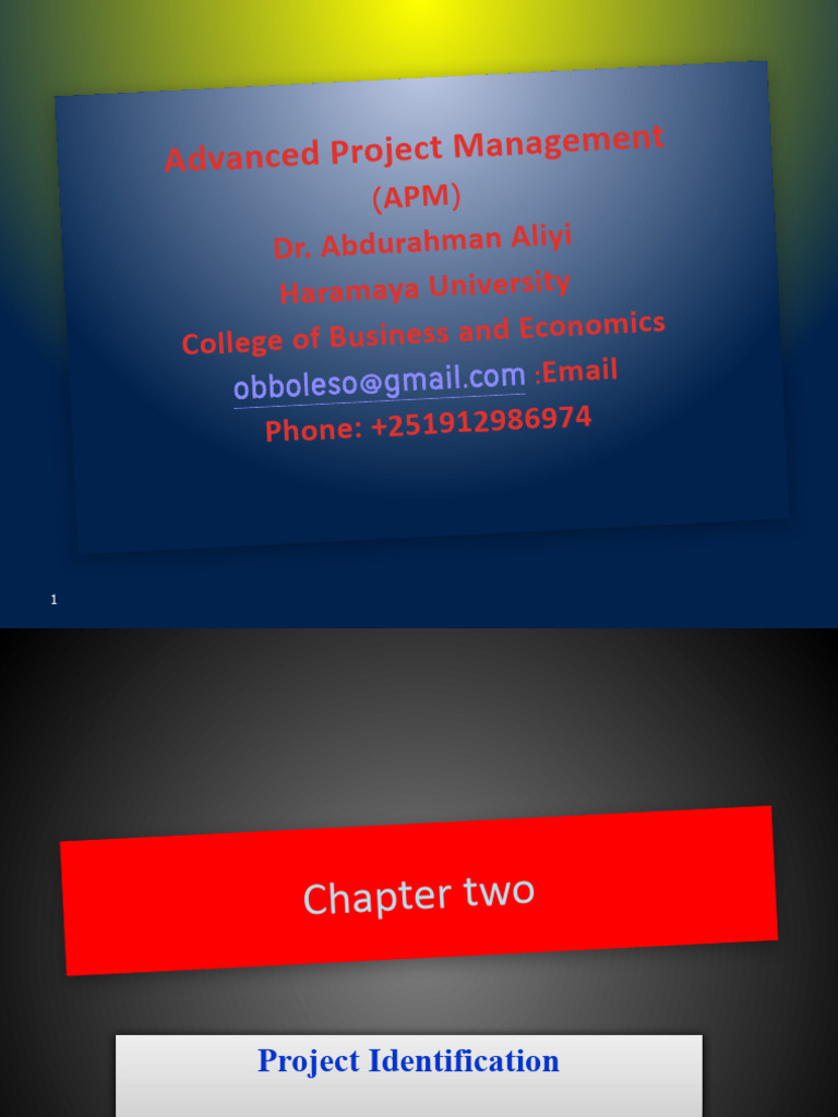 Chapter Two - Project Identificainitiation | PDF | Swot Analysis | Top Down And Bottom Up Design