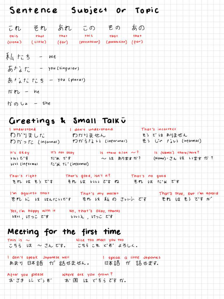 Japanese Notes | PDF