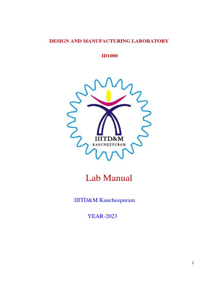 Design and Manufacturing Lab Manual 2023 | PDF | Capacitor | Resistor