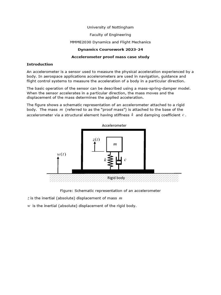Accelerometer Case Study | PDF | Accelerometer | Damping