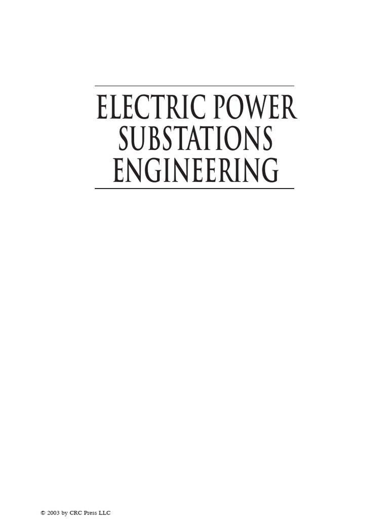 Electric Power Substations Engineering Pdf Scada Electrical Substation