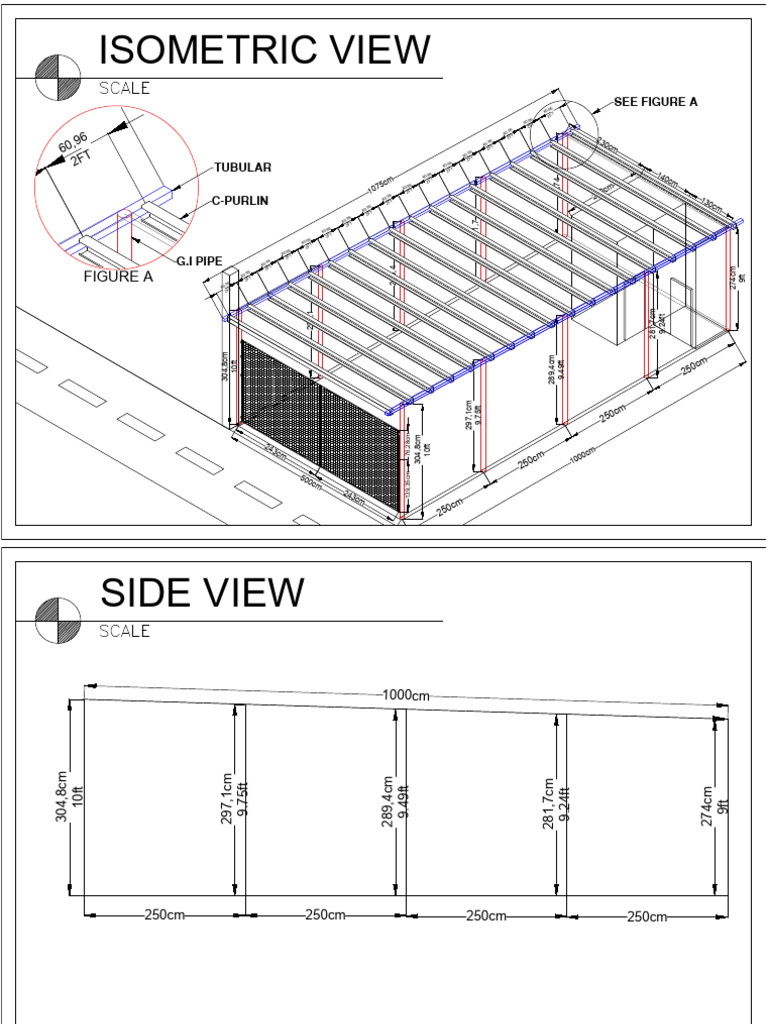Dimensions and Views for C-Purlin Design | PDF