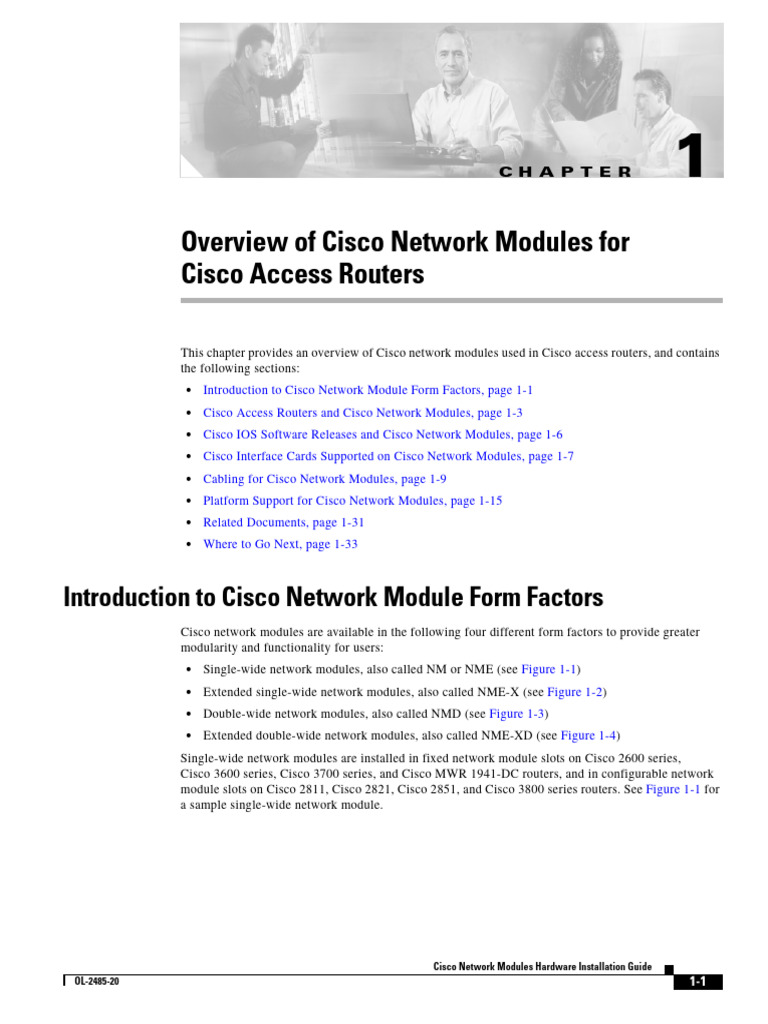 Cisco Network Modules Overview | Download Free PDF | Router (Computing) | Computer Network