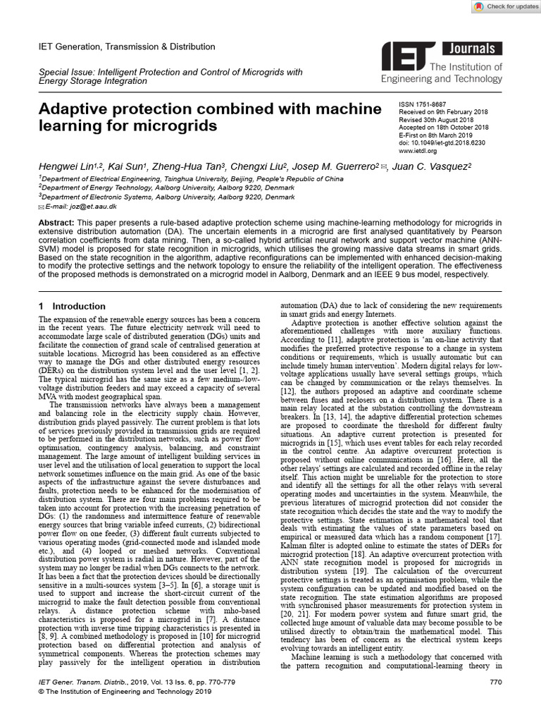 Iet Generation Trans Dist 2019 Lin Adaptive Protection Combined