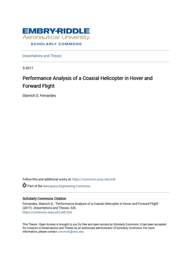 Performance Analysis of A Coaxial Helicopter in Hover and Forward | PDF | Computational Fluid ...