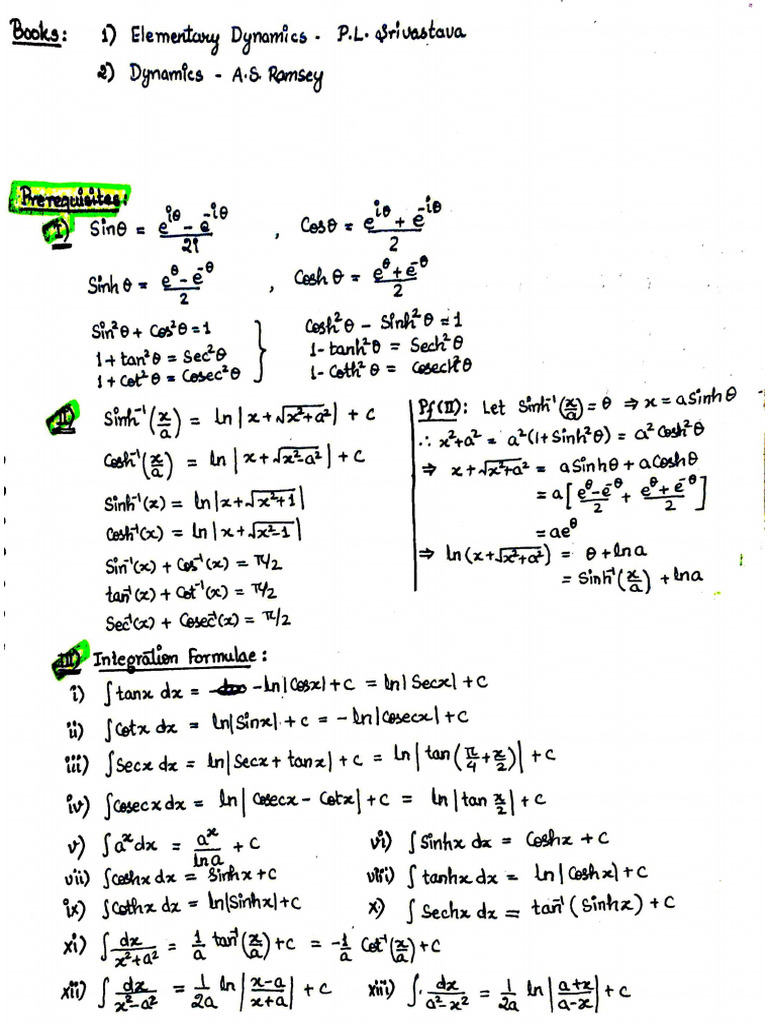 Mechanics (Maths1, Sem4) | PDF