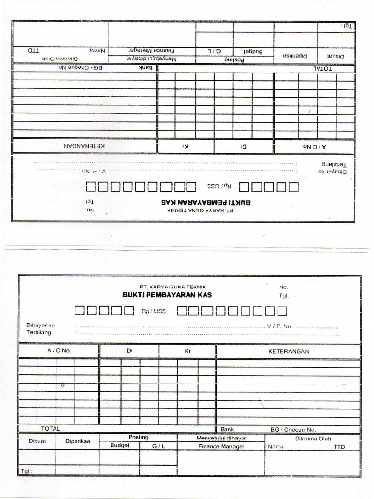 Form Buku Kas | PDF