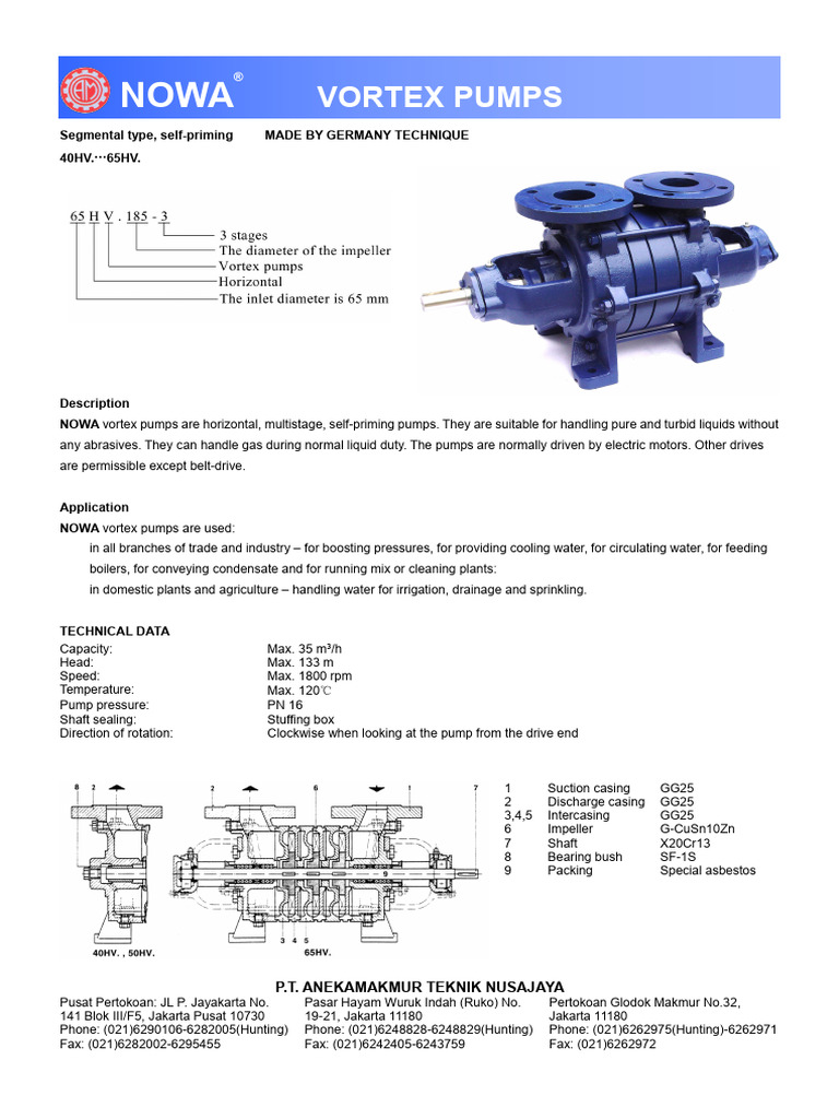 Akh-Nowa (40HV... 65HV) 20190819104606 | PDF | Pump | Mechanical Engineering
