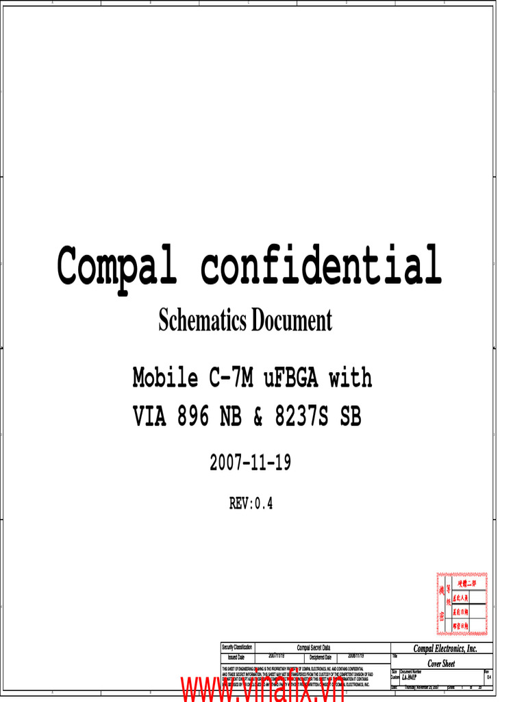 Compal Confidential: WWW - Vinafix.vn | PDF | Usb | Information And ...