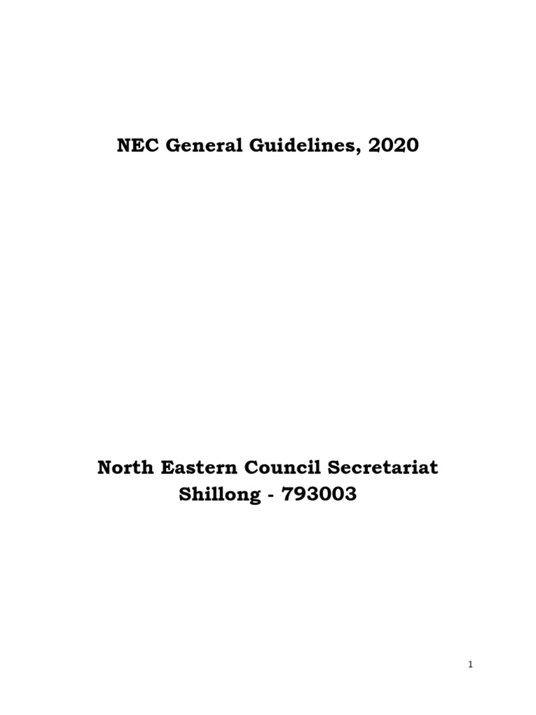 Nec General Guidelines 2020 | PDF | Business