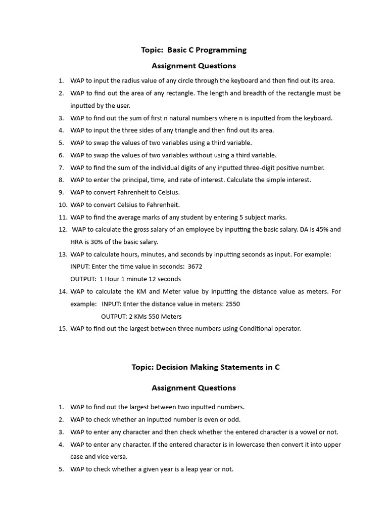 Lab Assignments CP | PDF | Area
