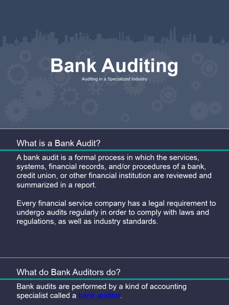 Bank Auditing | PDF | Audit | Internal Control
