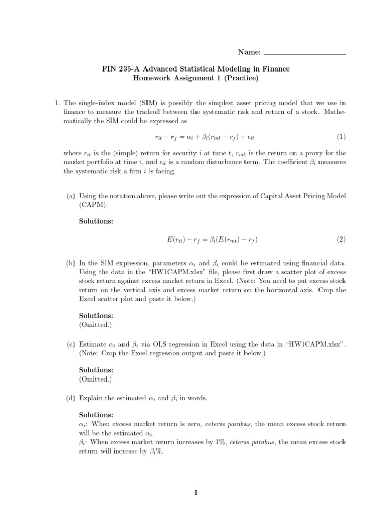 Advanced Statistical Modeling in Finance | PDF | Null Hypothesis | P Value