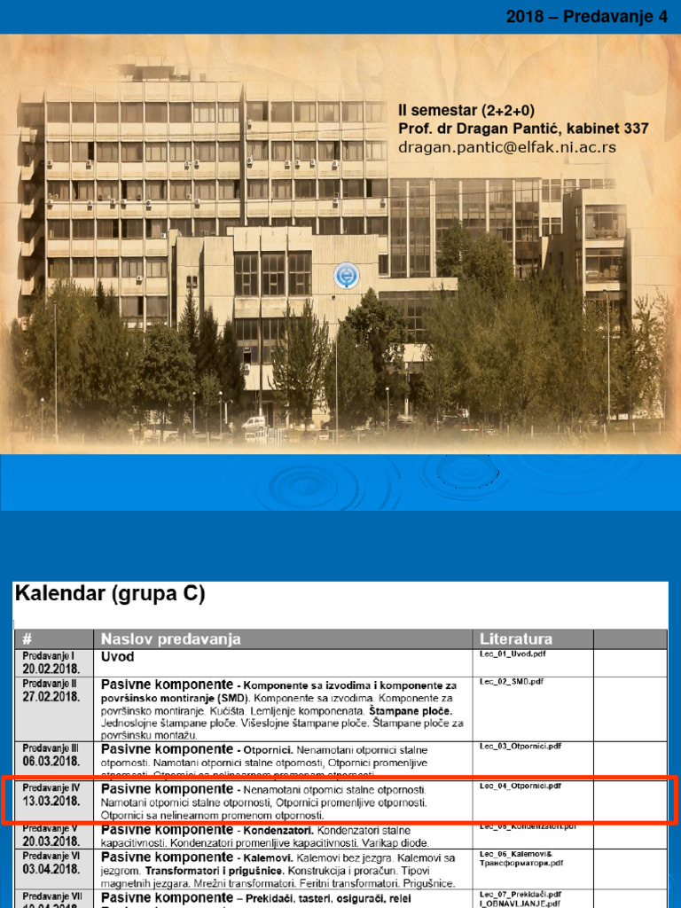 Lec 04 Otpornici 2018 | PDF