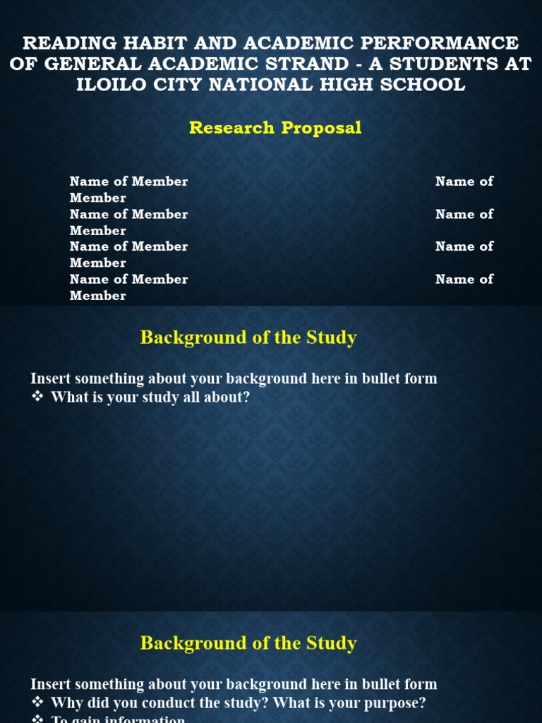Research Proposal Defense Presentation Template | PDF