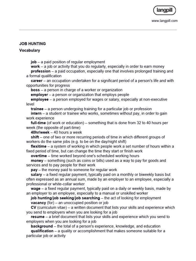 Job Hunting | PDF | Employment | Salary