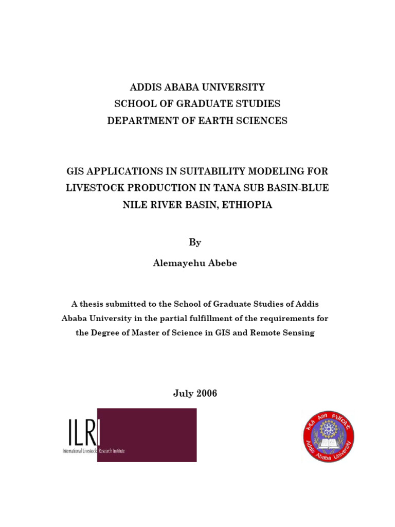 Alemayehu Abebe | PDF | Geographic Information System | Physical Geography