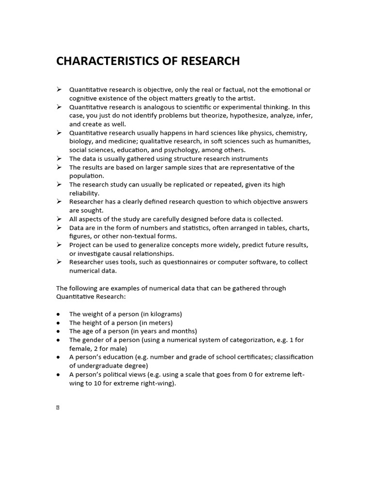 Characteristics of Research | Download Free PDF | Experiment | Statistics