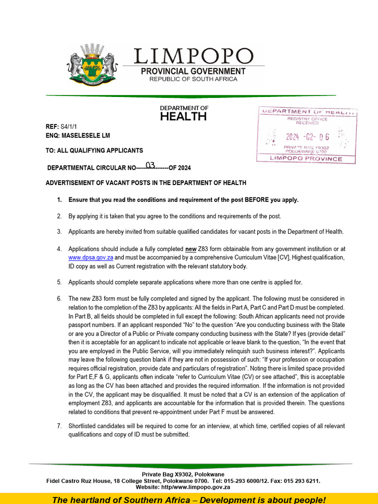 Departmental Circular No. 03 of 2024 | PDF | Psychologist | Pharmacist