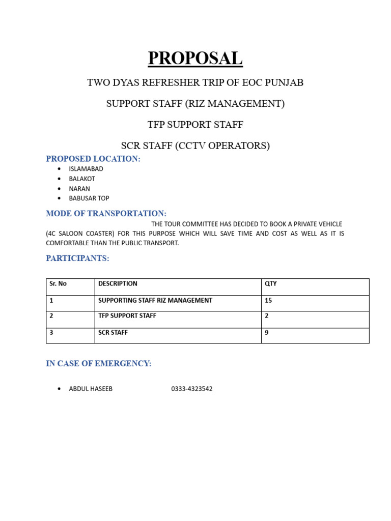 PROPOSAL | PDF | Transport