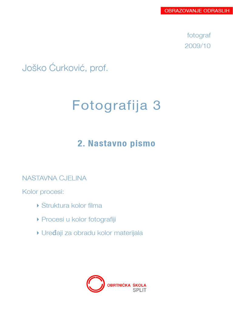 Fotografija-3-Nastavno Pismo-2 | PDF