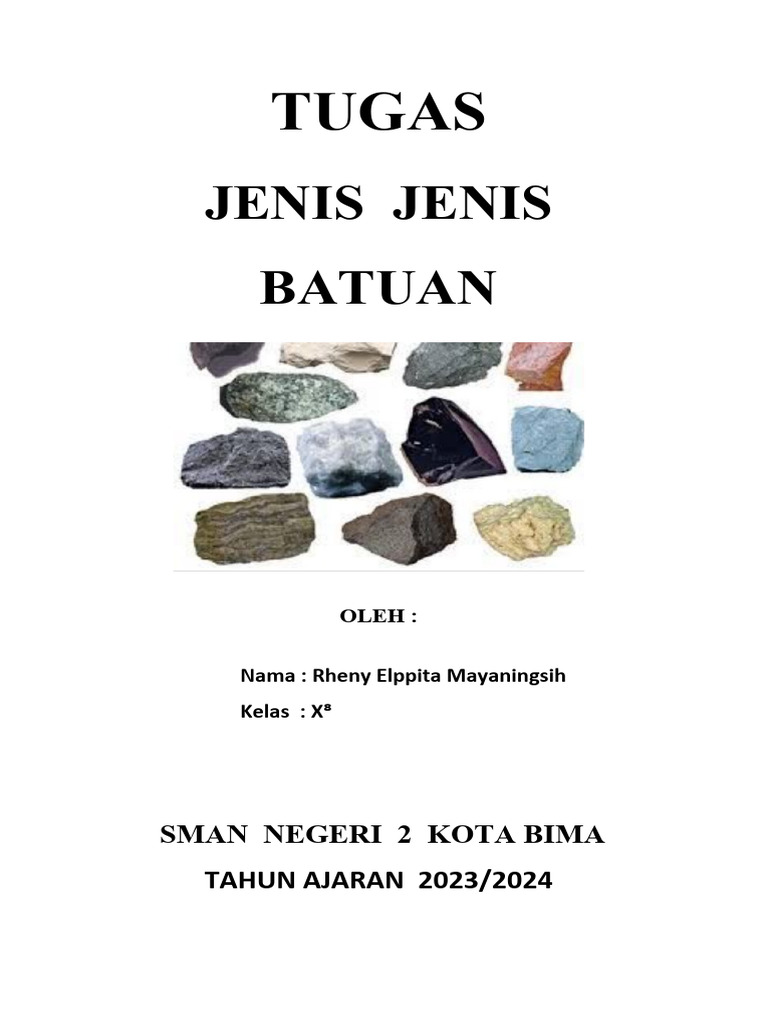 Jenis-Jenis Batuan Alam dan Sedimen | PDF