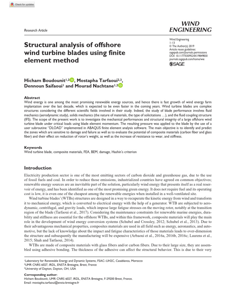 Structural Analysis of Offshore Wind Tur | PDF | Wind Turbine ...