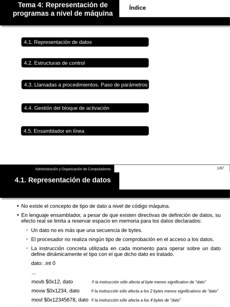 Tema4 Extendido | PDF | Puntero (Programación de computadora) | Compilador