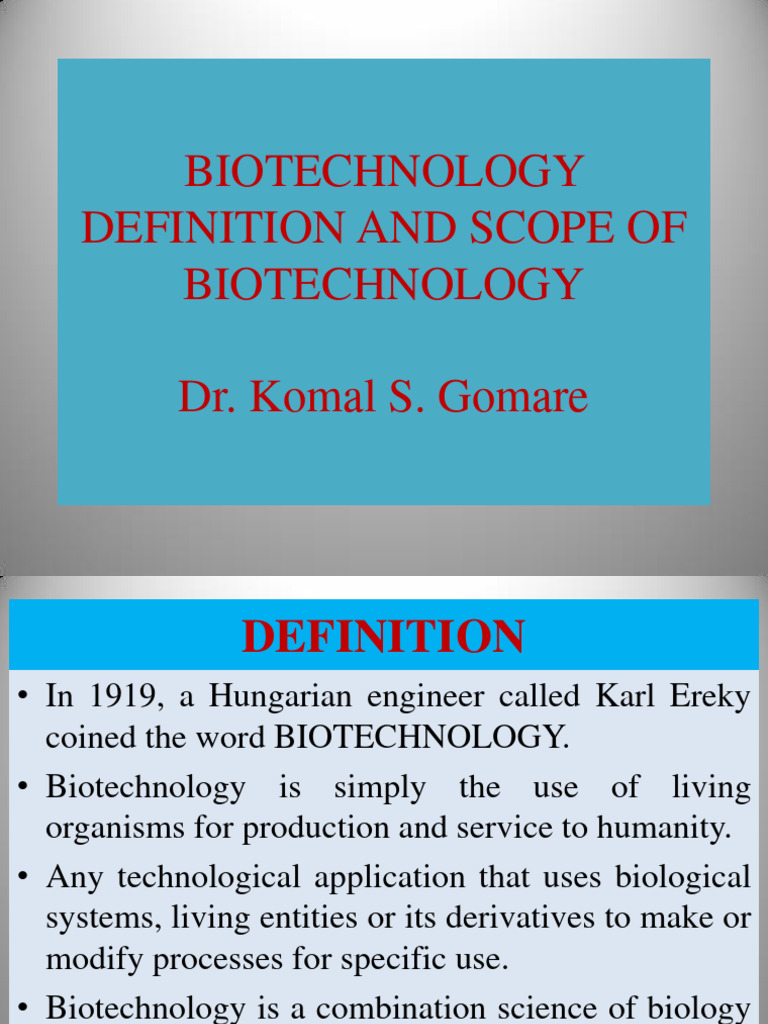 SCOPE-OF-BIOTECHNOLOGY | PDF | Biotechnology | Genetic Engineering