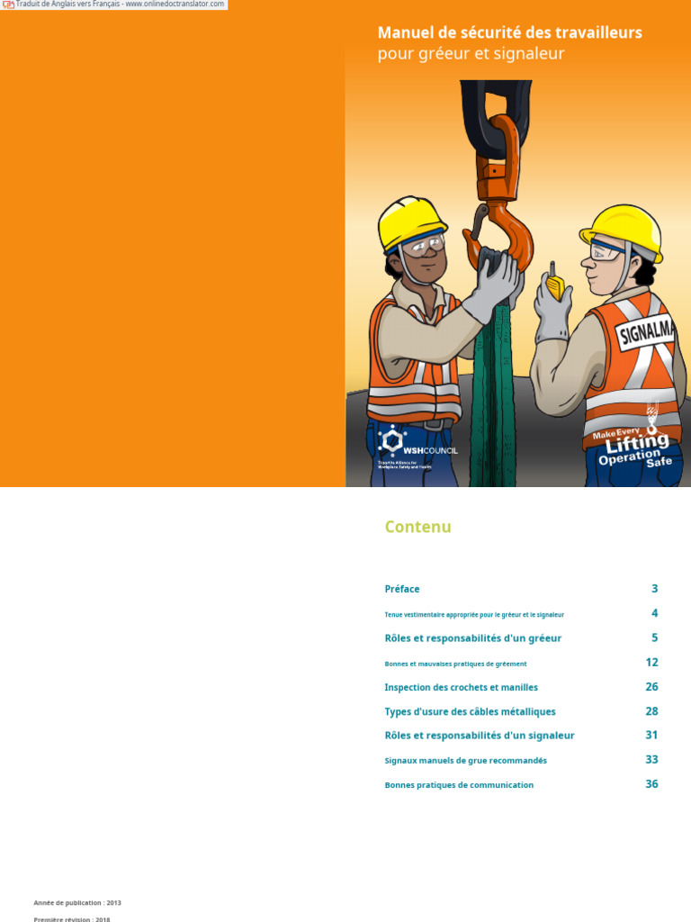 Sécurité en Gréage et Levage | PDF | Grue (Machine)