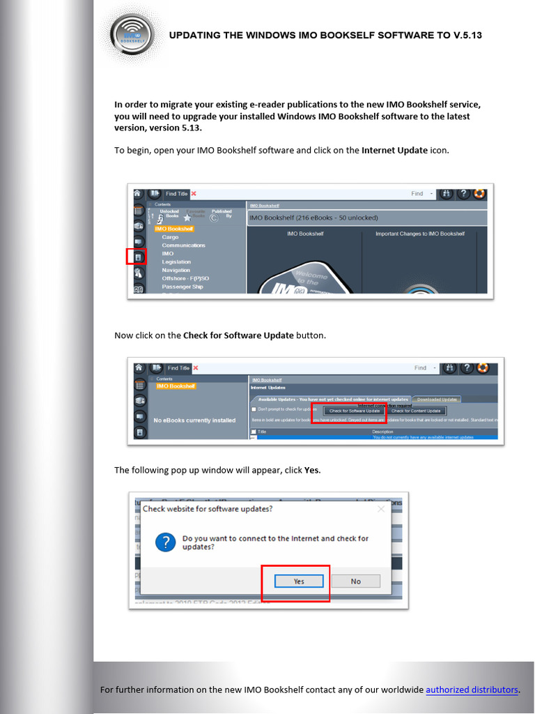 How To Update The Windows-Based IMO Bookshelf Software To V.5.13 | PDF ...