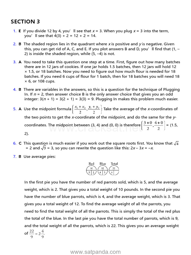 Sat Math Practice Test 5 Answers Www.satpanda.com | PDF | Sat ...