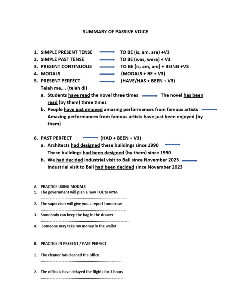 Summary of Passive Voice | PDF | Rainbow | Qualia