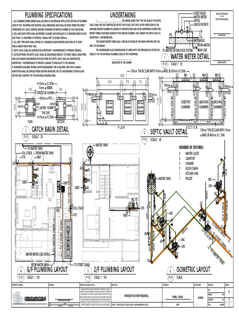 Plumbing Specifications and VTR Details | PDF