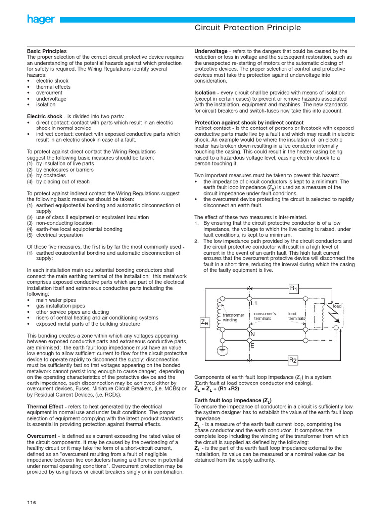 Circuit Protection Principle | PDF | Electrical Wiring | Insulator ...