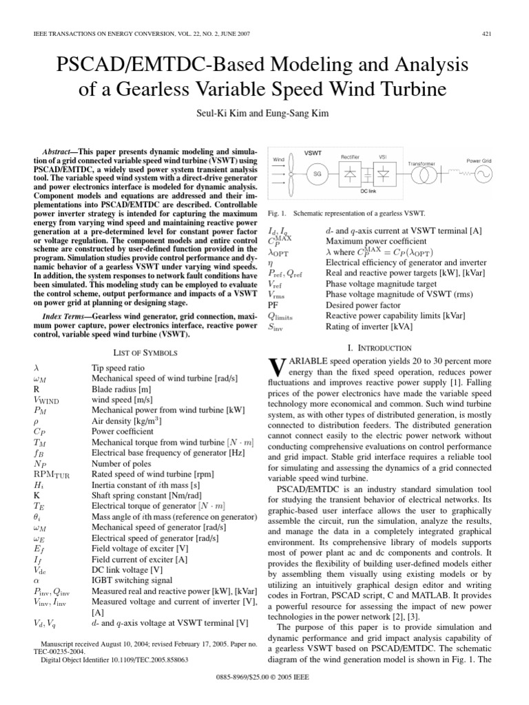 PSCAD EMTDC Based Modeling and Analysis | PDF | Power Inverter | Power Electronics