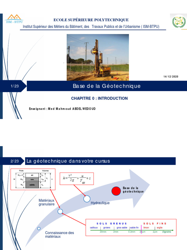 Cours Base de La G Otechnique 1706740252 | PDF | Génie géotechnique ...