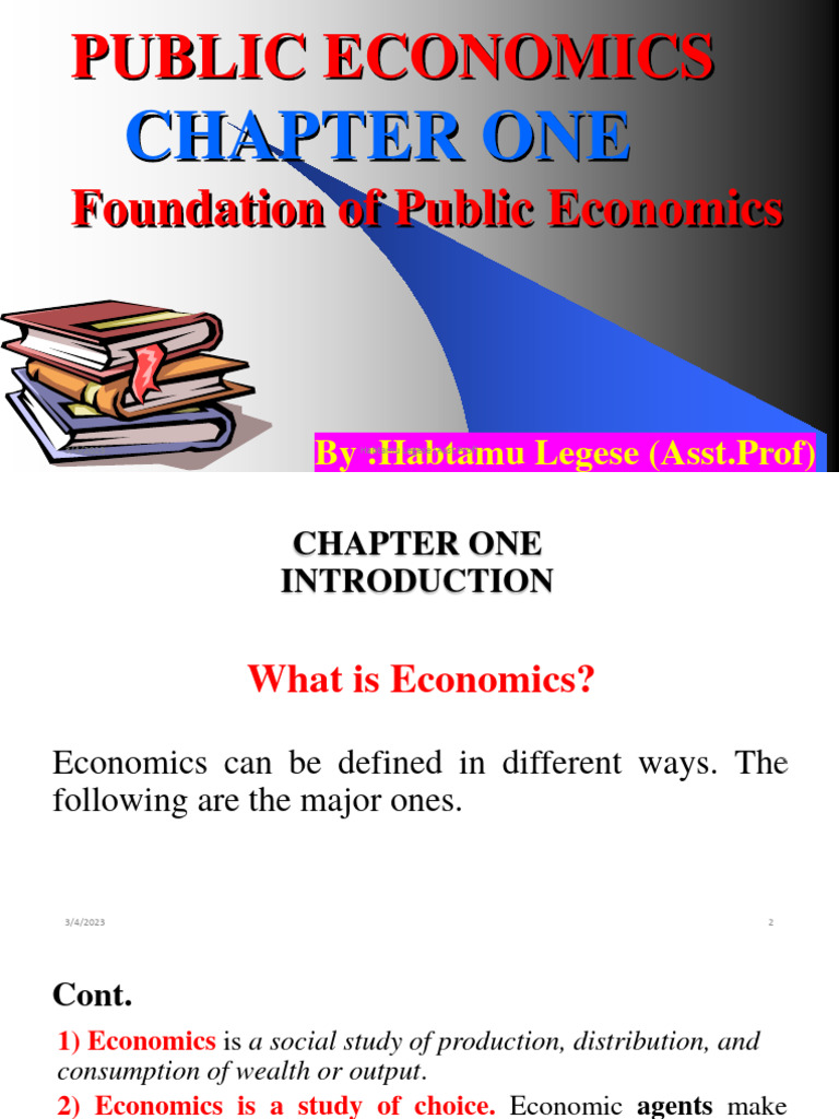 Public Economics Chapter One | PDF | Economics | Public Finance