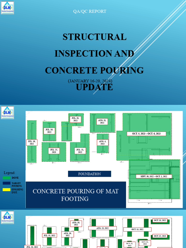 Concrete Pouring (Keyplan) 1-22-24 | PDF | Structural Engineering | Building Materials